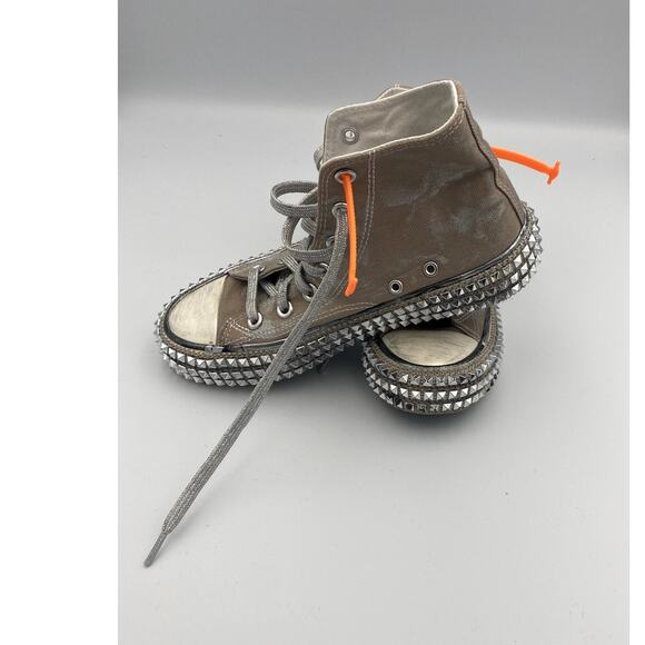 Free People | Shoes | Free People Nanku Studded High Top Sneakers Size ...